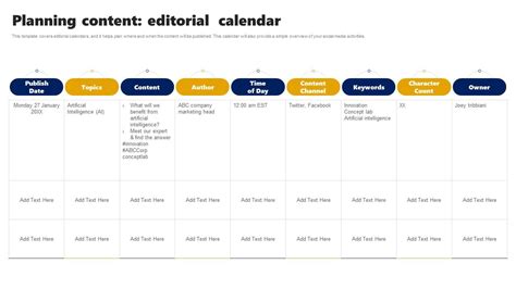 Planning Content Editorial Calendar Branding Rollout Plan Ppt Model