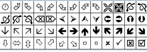 Wingdings 2 Character Map