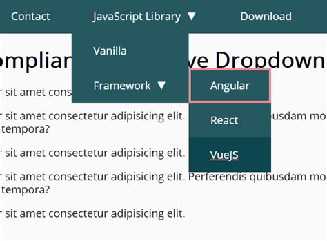 Wcag Compliant Responsive Dropdown Navigation Accessible Menu Css