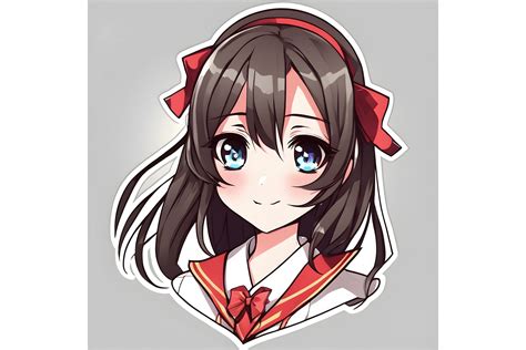 Anime Girl Mascot Logo Graphic By Mimishop · Creative Fabrica
