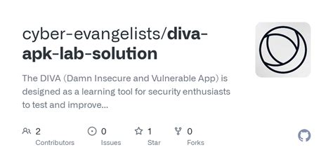 GitHub Cyber Evangelists Diva Apk Lab Solution The DIVA Damn Insecure And Vulnerable App Is