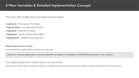 Passing Custom Variables Into Chat Ppt