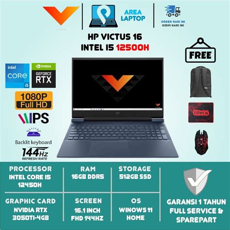 Jual Laptop Gaming Victus Intel I H Gb Ddr Gb Ssd Rtx Ti Fhd Ips Hz Win
