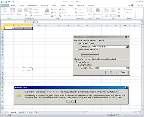 C This Command Requires At Least Two Rows Of Source Data Stack Overflow
