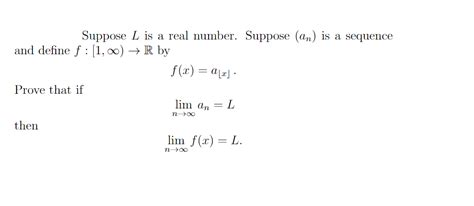 Solved Suppose L Is A Real Number Suppose An Is A Chegg Com