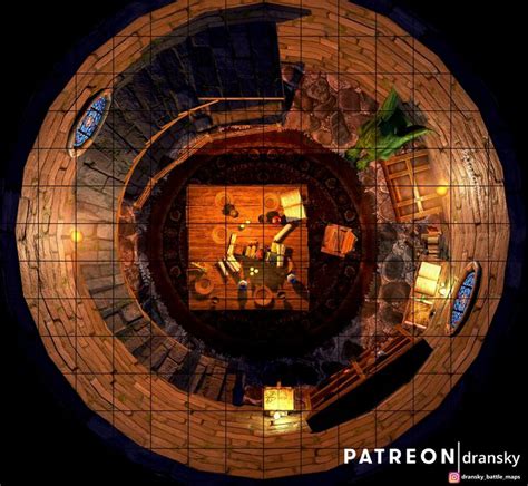 Small Mage Tower Magic Shoppe 2nd Floor [battlemap] [14x13] Tower Dnd Mage