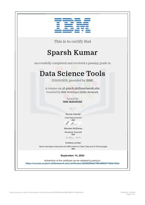 Sparsh Kumar On Linkedin 🎉 Excited To Share That I Have Completed The Data Science Tools Course