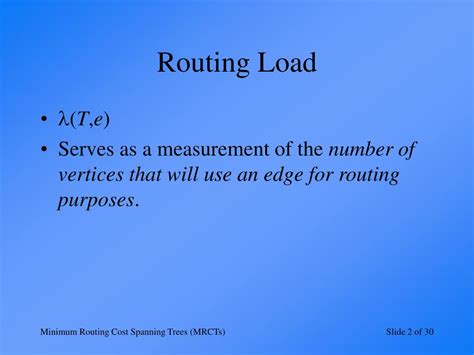Ppt Minimum Routing Cost Spanning Trees Mrcts Powerpoint