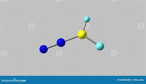 Diazomethane Molecular Structure Isolated On White Stock Illustration