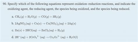 Solved 90 Specify Which Of The Following Equations