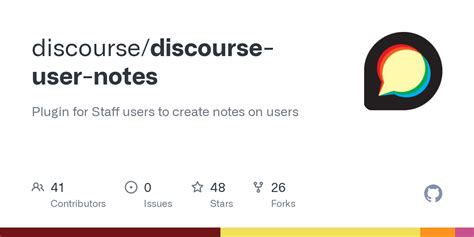 Github Discoursediscourse User Notes Plugin For Staff Users To Create Notes On Users