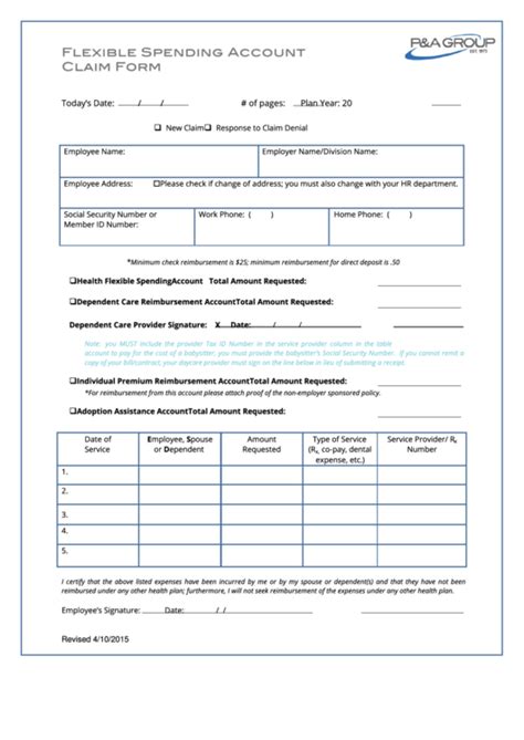 Top 14 Fsa Dependent Care Form Templates Free To Download In Pdf Format