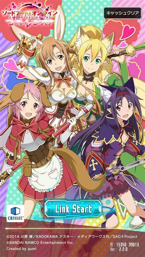 Lisbeth Asuna Leafa Yuuki Anime Neko Sao Anime Anime Art Online