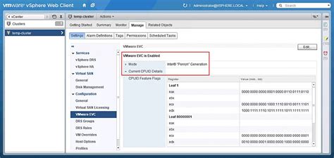 Using Vmware Evc Mode For Clusters In Vsphere Virtualization