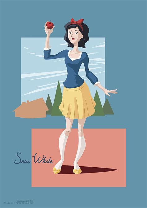 Hd Wallpaper Illustration Flatdesign Disney Princesses Snow White