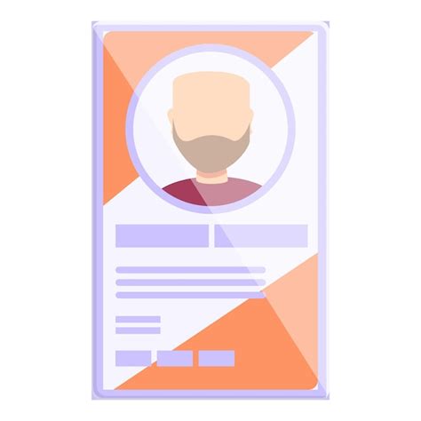 Id 카드 남자 아이콘 흰색 배경에 고립 된 웹 디자인을 위한 Id 카드 남자 벡터 아이콘의 만화 프리미엄 벡터