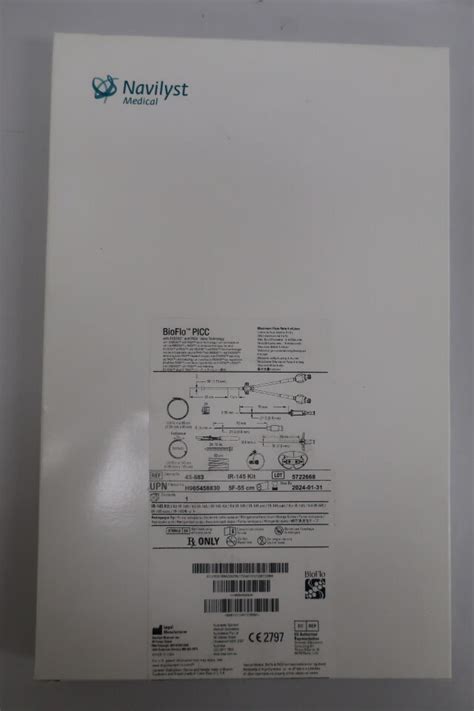 New Navilyst Medical 45883 Bioflo Picc With Endexo And Pasv Valve