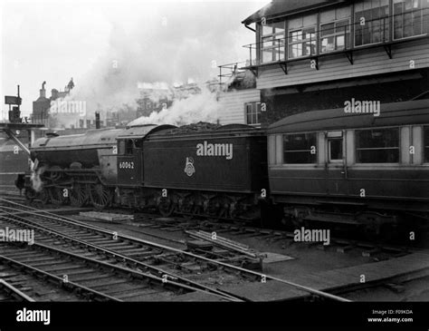 Original British Rail Steam Loco Number 60062 Minoru Pulling A