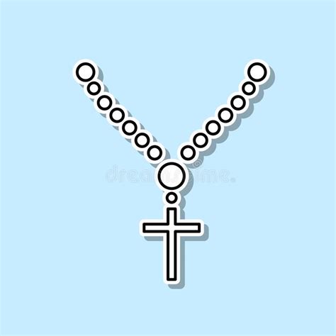 Beads Sticker Icon Simple Thin Line Outline Vector Of Religion Icons