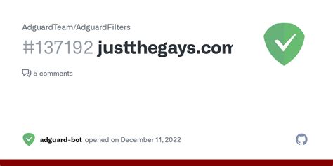 Justthegays Issue AdguardTeam AdguardFilters GitHub
