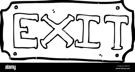 Cartoon Exit Sign Stock Vector Image Art Alamy