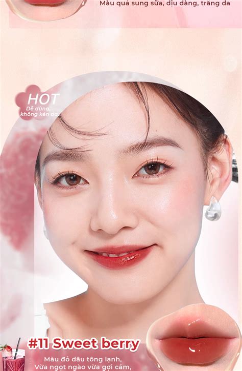 Judydoll Son Tint Iced Tea Watery Lip Gloss Môi Bóng Căng Mọng Không