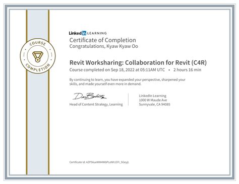 Kyaw Kyaw Oo On Linkedin Certificate Of Completion