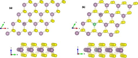 The Optimized Geometry Of A A Pristine And B Doped Monolayer Mos2