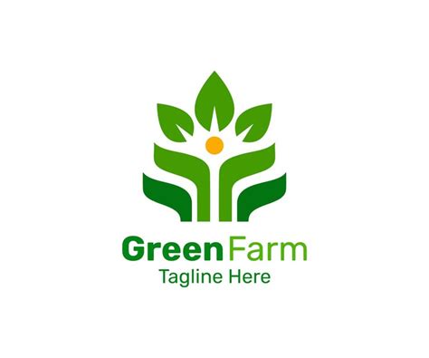 Premium Vector Green Nature Farm Logo Design Template