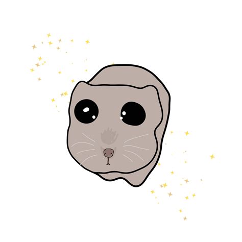 Sad Hamster Big Eye Hamster Meme Sticker Etsy