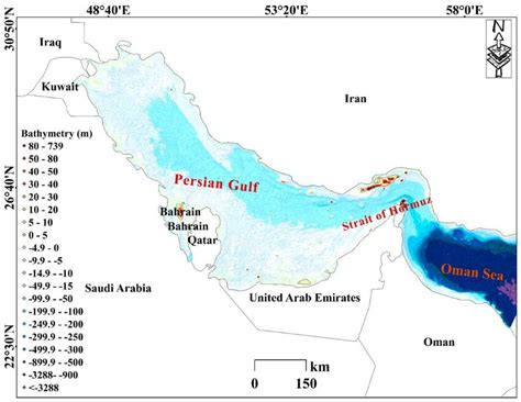 The Model Bathymetry Of The Persian Gulf Download Scientific Diagram