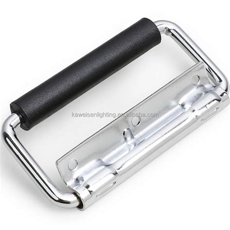Rubber Grip Toolbox Cabinet Steel Spring Folding Lifting Handle Travel