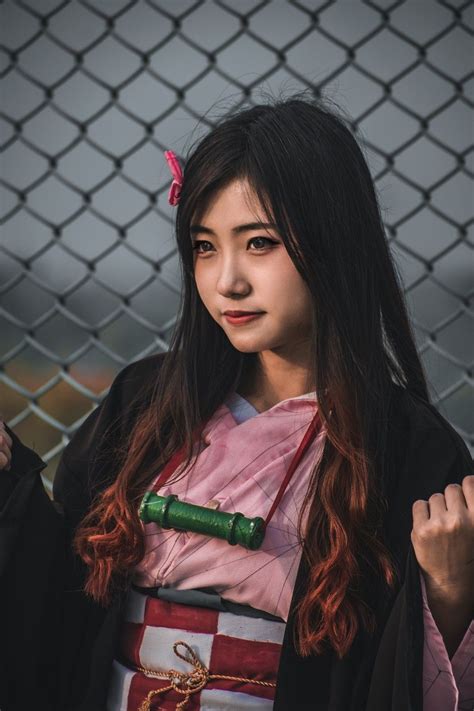 Nezuko Kamado Kimetsu No Yaiba Demons Slayer Cosplay Demon Slayer