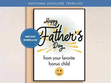 Printable Stepdad Fathers Day Card Printable Fathers Day Card For