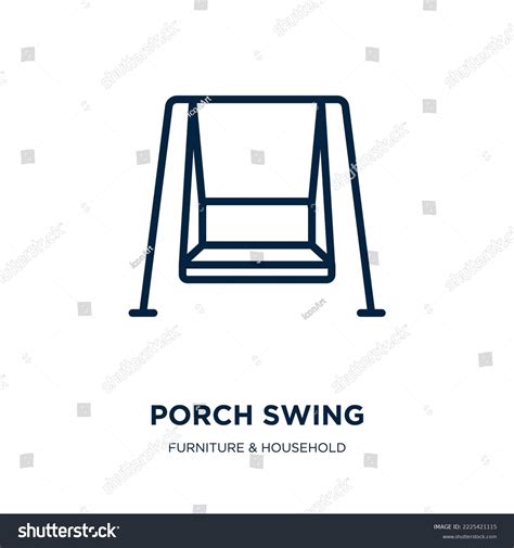 Porch Swing Icon Furniture Household Collection Stock Vector Royalty