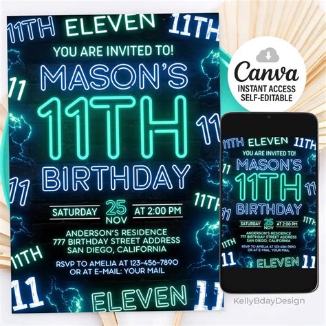11th Birthday Etsy