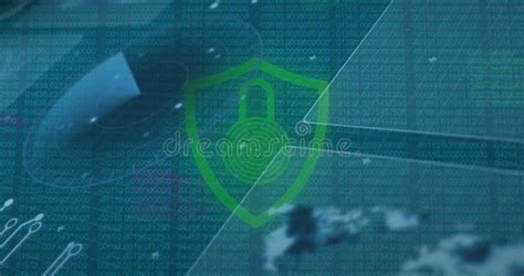 Animation Of Cyber Attack Warning Over Blue Grid Stock Video Video Of