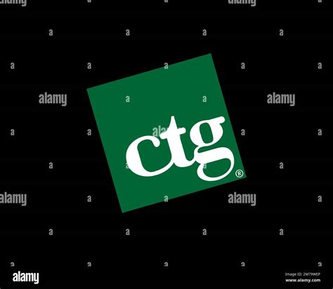 Computer Task Group Rotated Logo Black Background Stock Photo Alamy