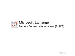 Microsoft Exchange Remote Connectivity Analyzer PDF