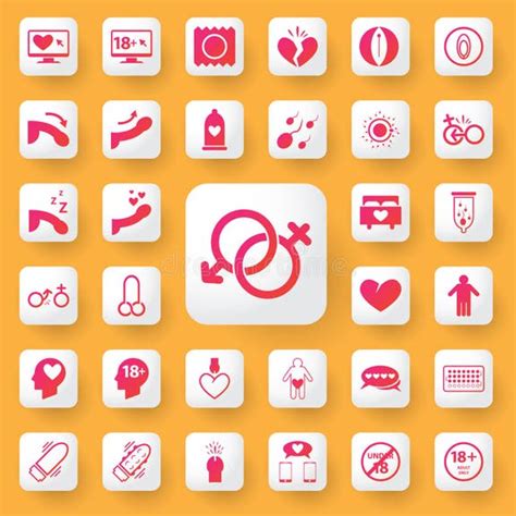 Sex Symbol And Icon Application Set Vector Illustration Stock Vector Illustration Of Blur