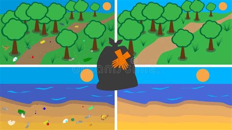 Solving The Problem Of Environmental Pollution Stock Vector