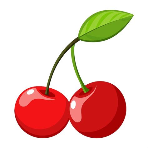 Cherry Clipart Cartoon Illustration Drawing Premium Ai Generated Vector