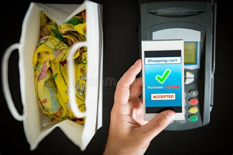 Wireless Payment Using Smartphone And Nfc Technology Stock Photo