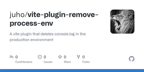 GitHub Juho Vite Plugin Remove Process Env A Vite Plugin That
