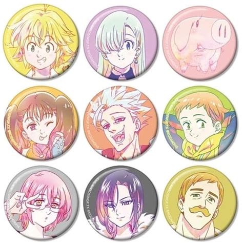 駿河屋 全9種セット 七つの大罪 神々の逆鱗 トレーディング Ani Art clear label 缶バッジバッジピンズ