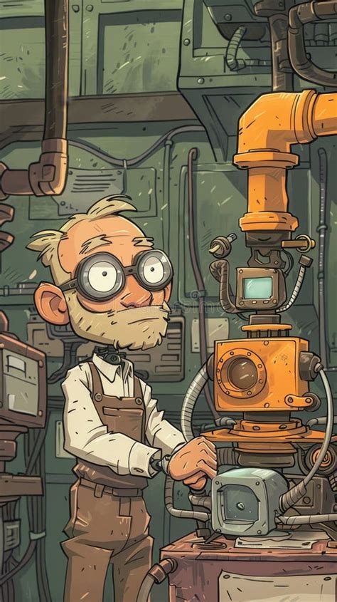 A Cartoon Strip Featuring A Bumbling Inventor And His Trusty Robot