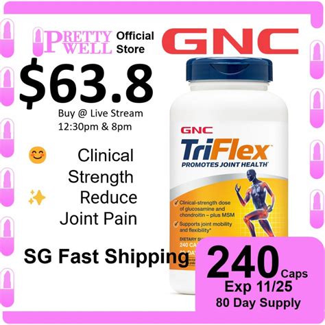 💗🇸🇬 Gnc Triflex Joint Health Formula 240 Caplets Exp 11 25 Shopee