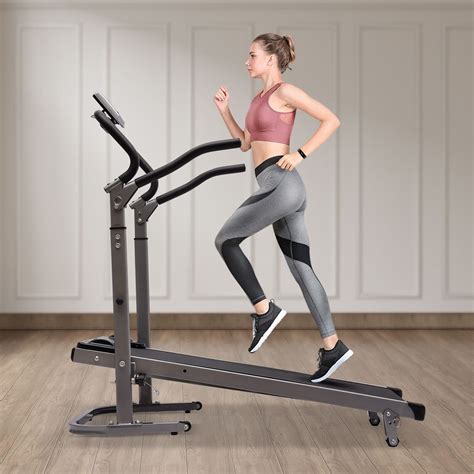 Miumaeov Foldable Running Machine Treadmill With Incline Portable Adjustable Height Digital