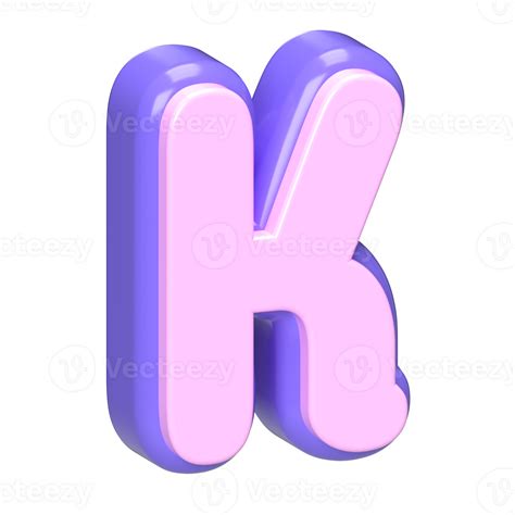 3d Cartoon Letter K Pink 51016464 Png