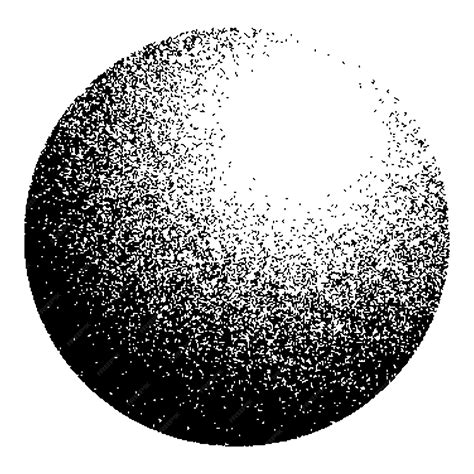 Premium Vector Dotwork Noise Gradient Circle Sand Grain Effect Black